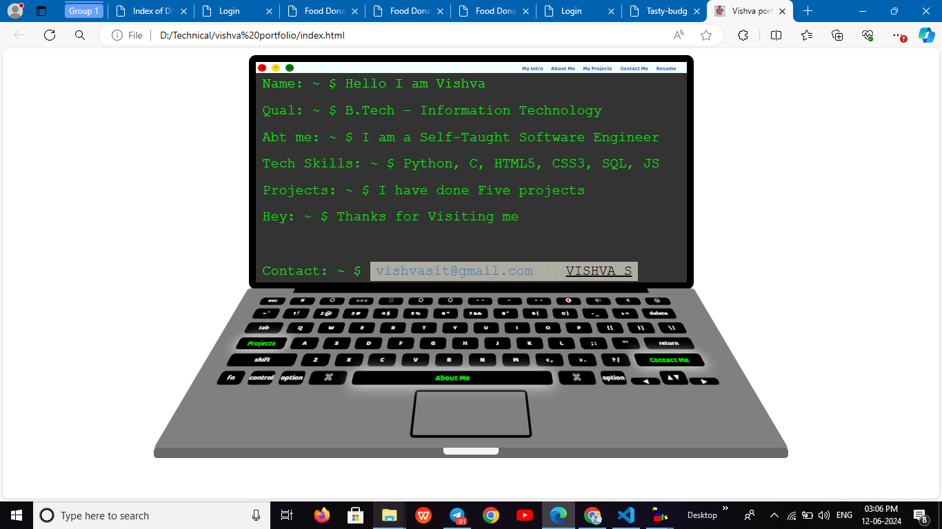 Portfolio | Vishva S